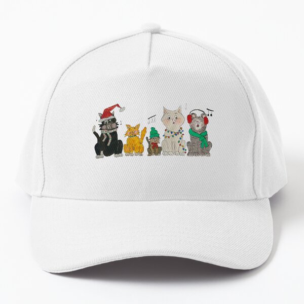 "Singing Christmas Cats" Cap for Sale by VeloursDesigns | Redbubble