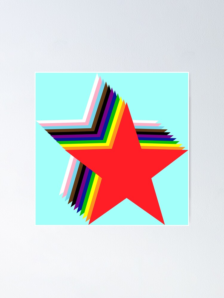 "LGBTQIA+ Progress Pride Star!" Poster for Sale by LuluWild | Redbubble