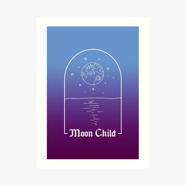 "Moon child aesthetic magical arch window blue" Art Print by moo-e-d ...