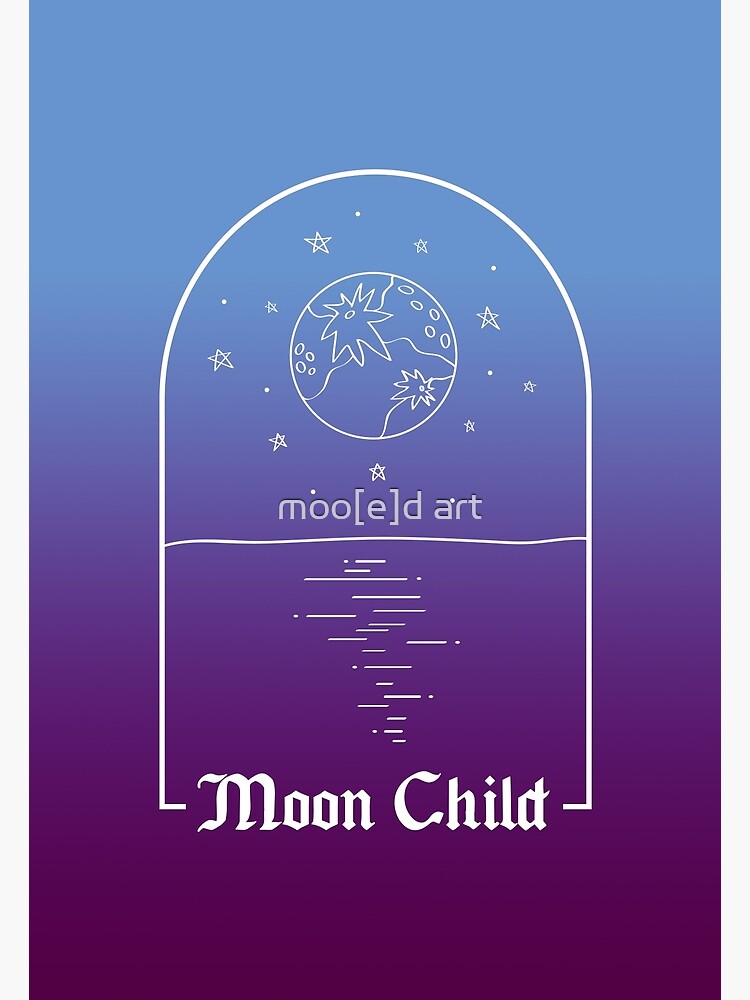 "Moon child aesthetic magical arch window blue" Art Print by moo-e-d ...