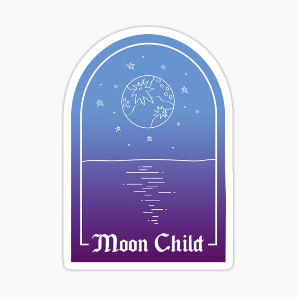 "Moon child aesthetic magical arch window blue" Sticker by moo-e-d ...