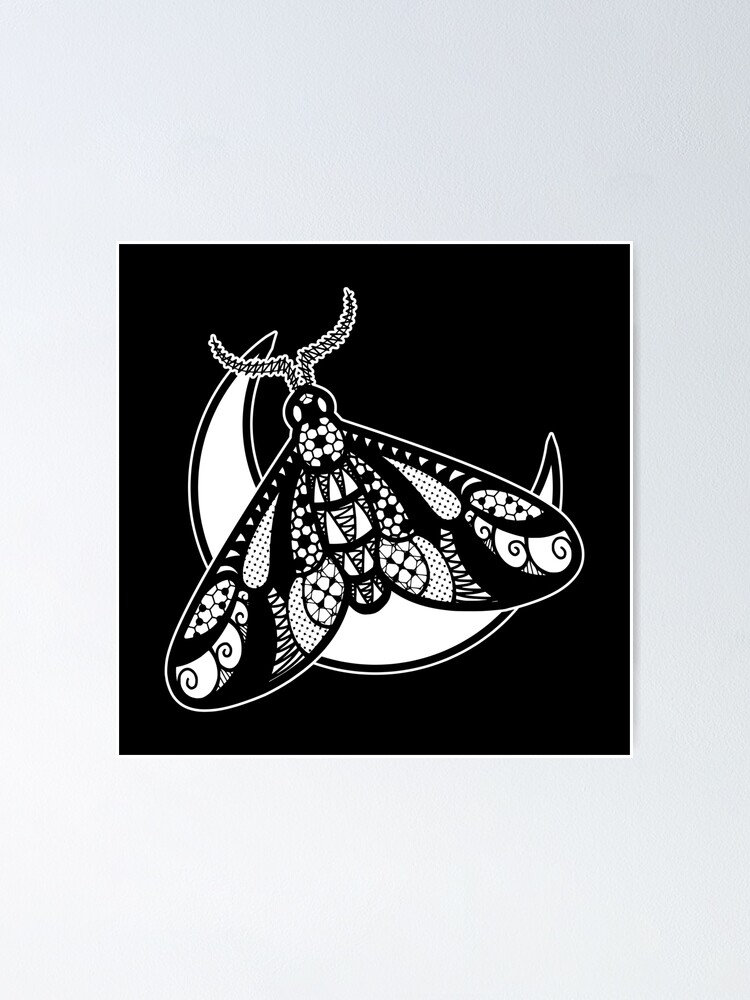 "Moon Moth" Poster for Sale by Chrisboerlage | Redbubble