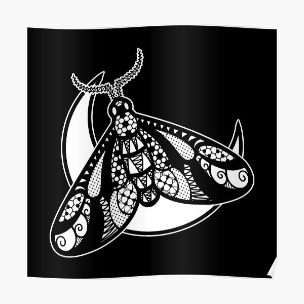 "Moon Moth" Poster for Sale by Chrisboerlage | Redbubble
