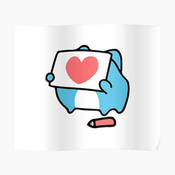 "Comic Cat, Bugcat Capoo, I Love You Sign" Poster by dev-ilyass | Redbubble