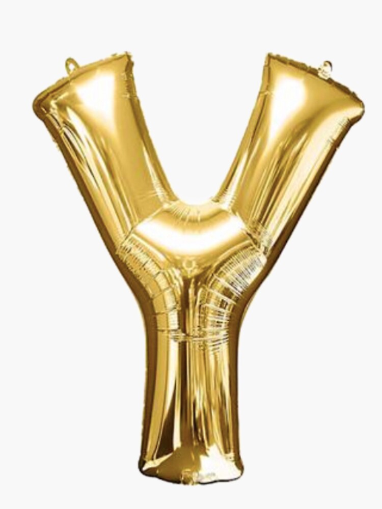 "Gold Foil Mylar Balloon Letter Y" Sticker for Sale by ArcherAshleyArt ...