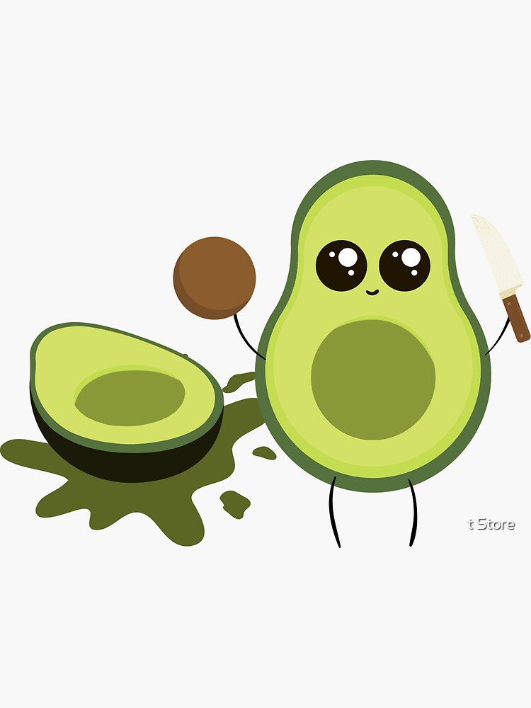 "Suicidal Baby Avocado - Funny Avocado Serial Killer with Knife Murder ...