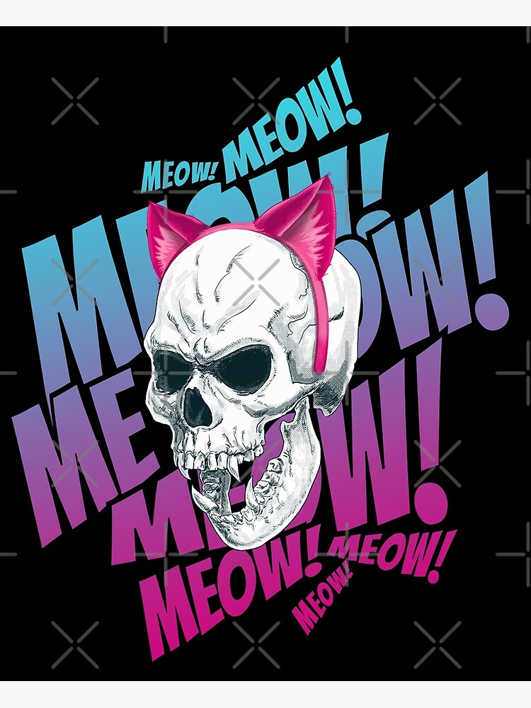 "The Skull's Meow!" Poster for Sale by MikoMiro | Redbubble
