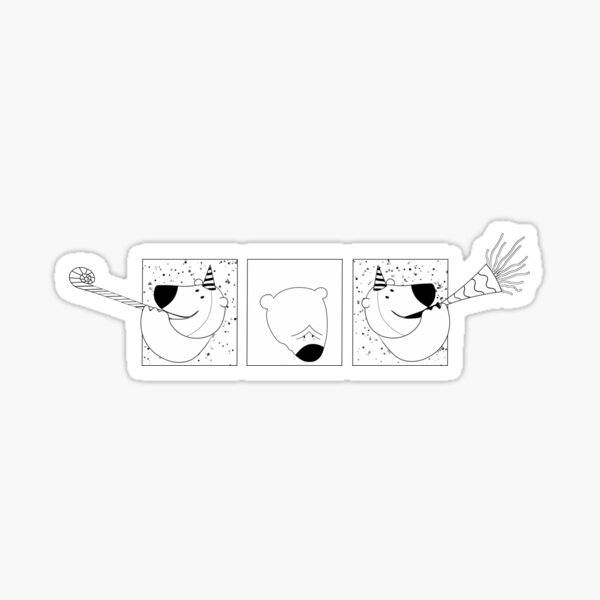 "Bipolar bear" Sticker for Sale by shackledlettuce | Redbubble