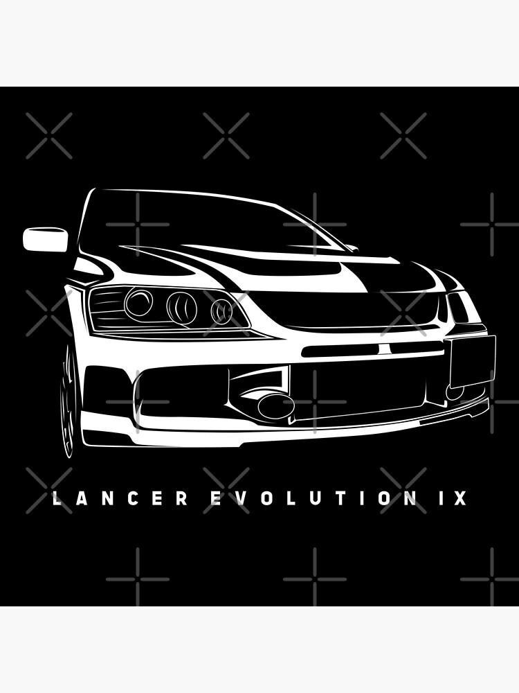 "Lancer Evolution IX Silhouette" Poster for Sale by MivecPower | Redbubble