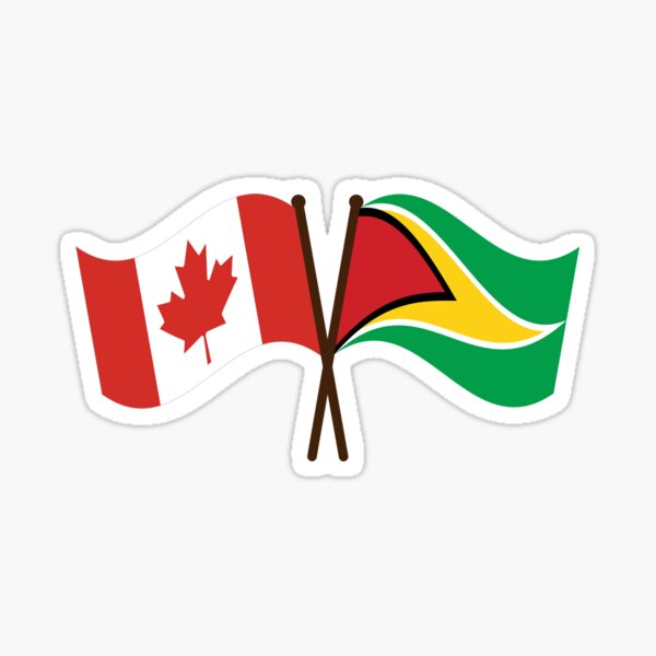 "Guyana Canada Unity Flags" Sticker for Sale by identiti | Redbubble