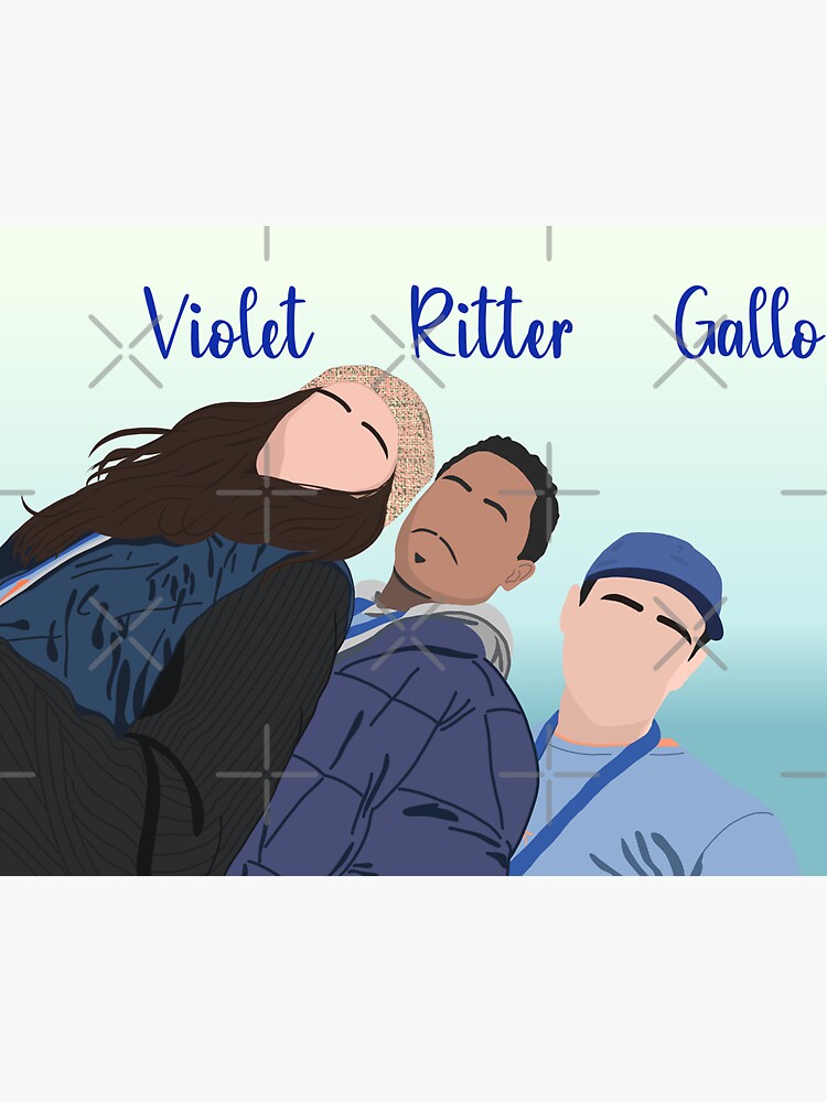 "Violet, Ritter, Gallo" Sticker by AndyCaseyStore | Redbubble
