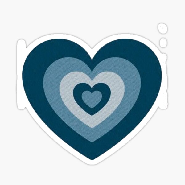 "Blue heart" Sticker by A010 | Redbubble