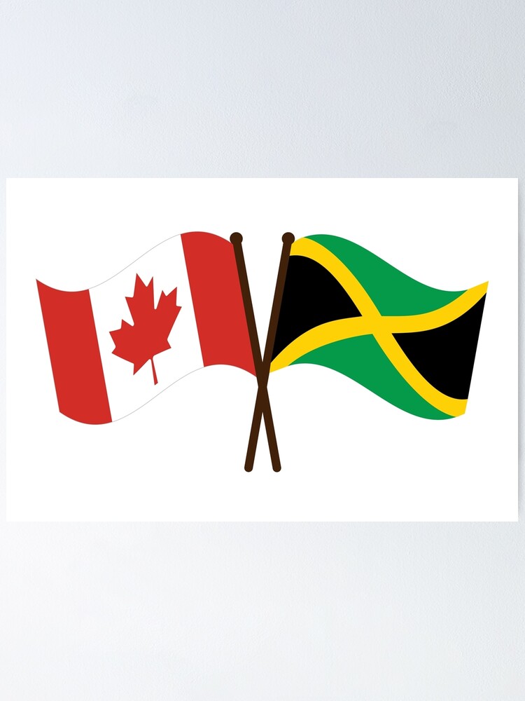 "Jamaica Canada Unity Flags" Poster for Sale by identiti | Redbubble