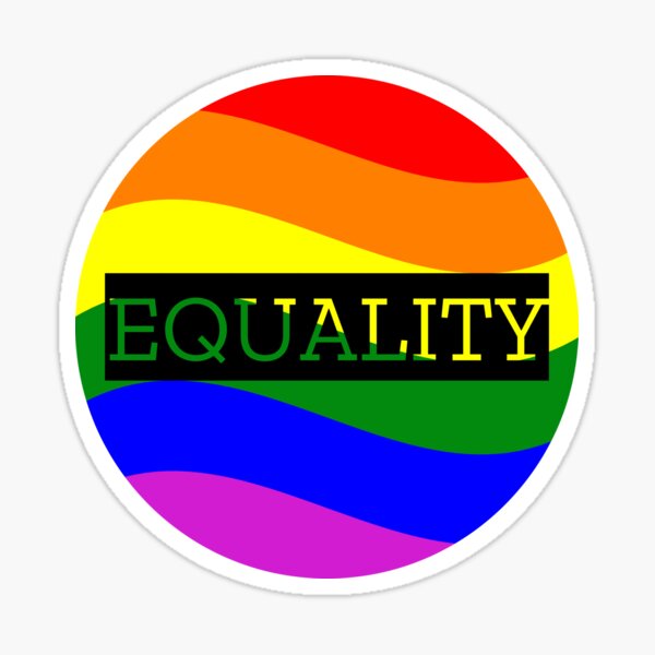 "Equality. LGBTQ PRIDE " Sticker by Pride-Arts | Redbubble