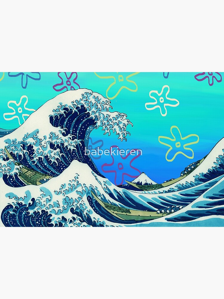"The Great Wave with Spongebob" Poster for Sale by babekieren | Redbubble