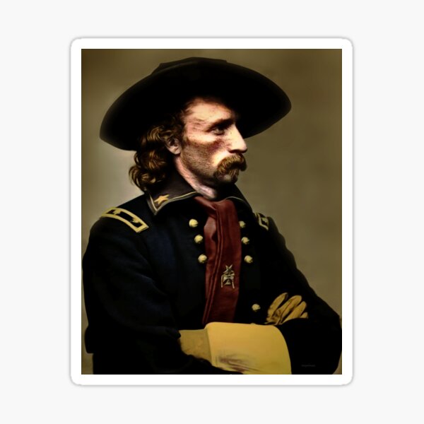 "Portrait of George Armstrong Custer Colorized 20210429 v2" Sticker for ...