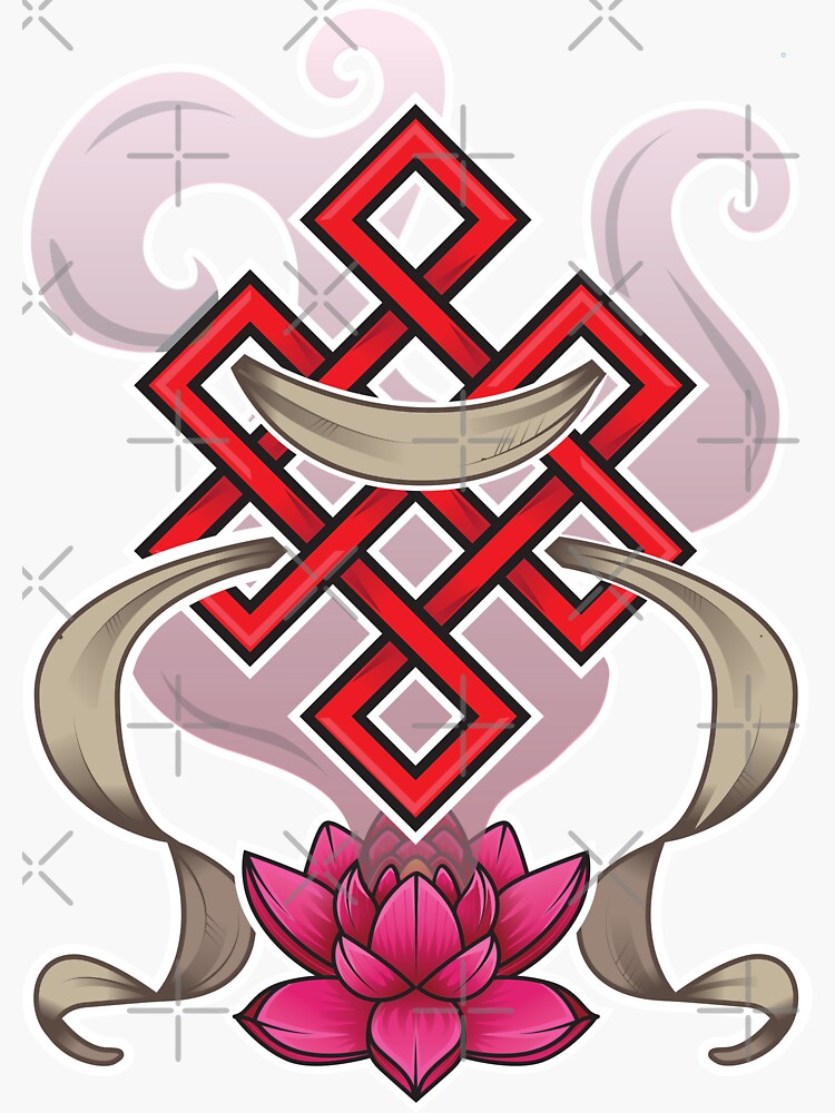 "Buddha's Infinite Wisdom (red)" Sticker for Sale by pointpositive ...