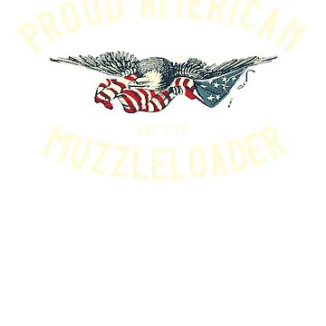 "Muzzleloader Vintage Eagle and American Flag" Sticker for Sale by ...