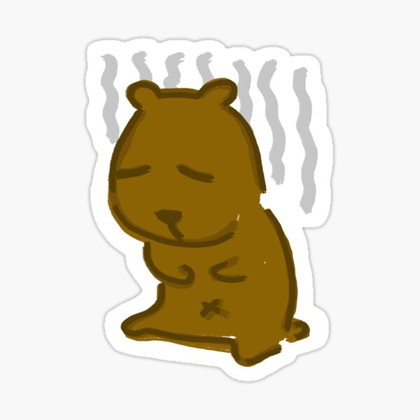 "Sad Capybara" Sticker for Sale by veroyuumi | Redbubble