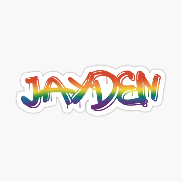 "Jayden name" Sticker for Sale by Skyebeari | Redbubble