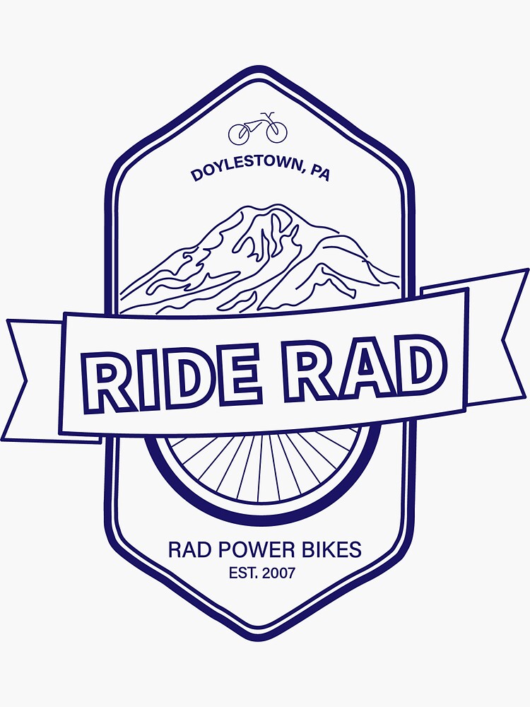 "Ride Rad - Rad Power Bikes" Sticker for Sale by leahbalderson | Redbubble