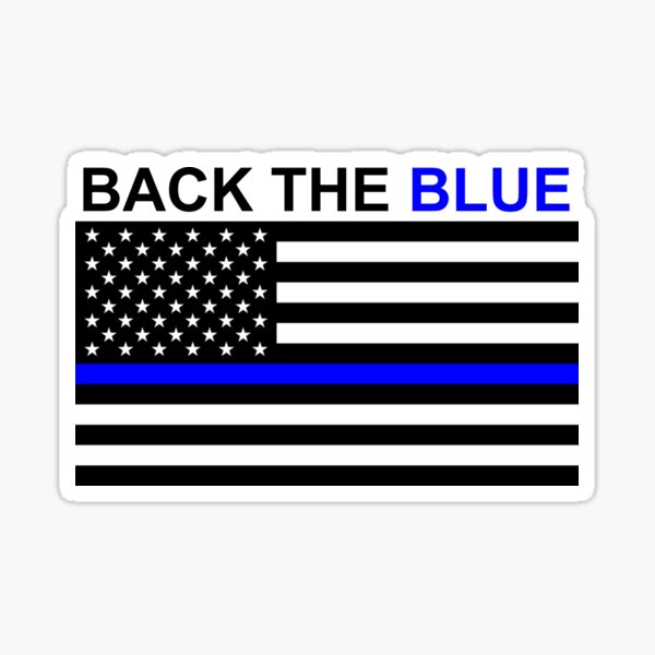 "Back the Blue" Sticker for Sale by LightningJelly | Redbubble
