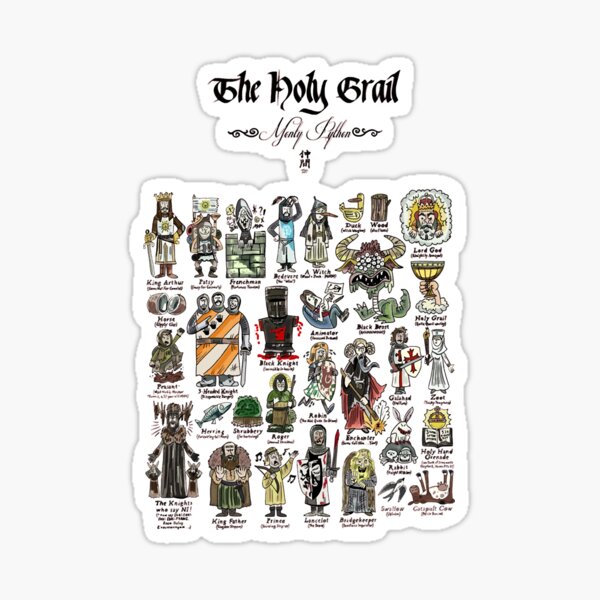 "Monty Phyton and the search for the Holy Grail" Sticker for Sale by ...