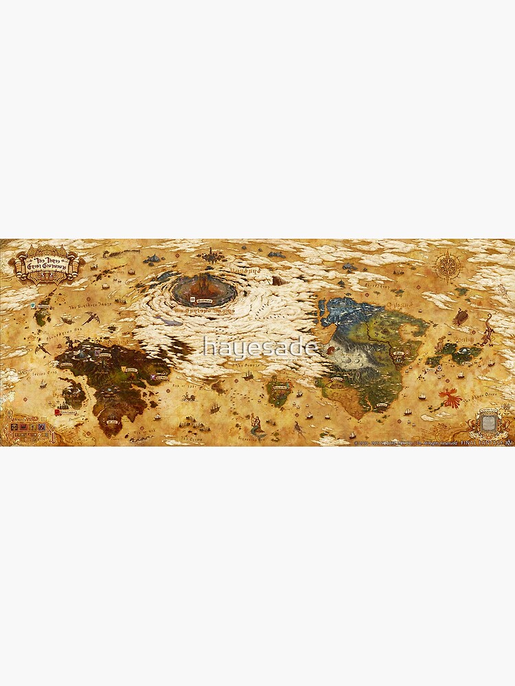 "FFXIV New Updated World Map Hydaelyn Eorzea" Poster for Sale by ...