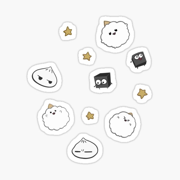 "Biyoo, black box, stars, dumpling 999 sticker pack" Sticker for Sale ...