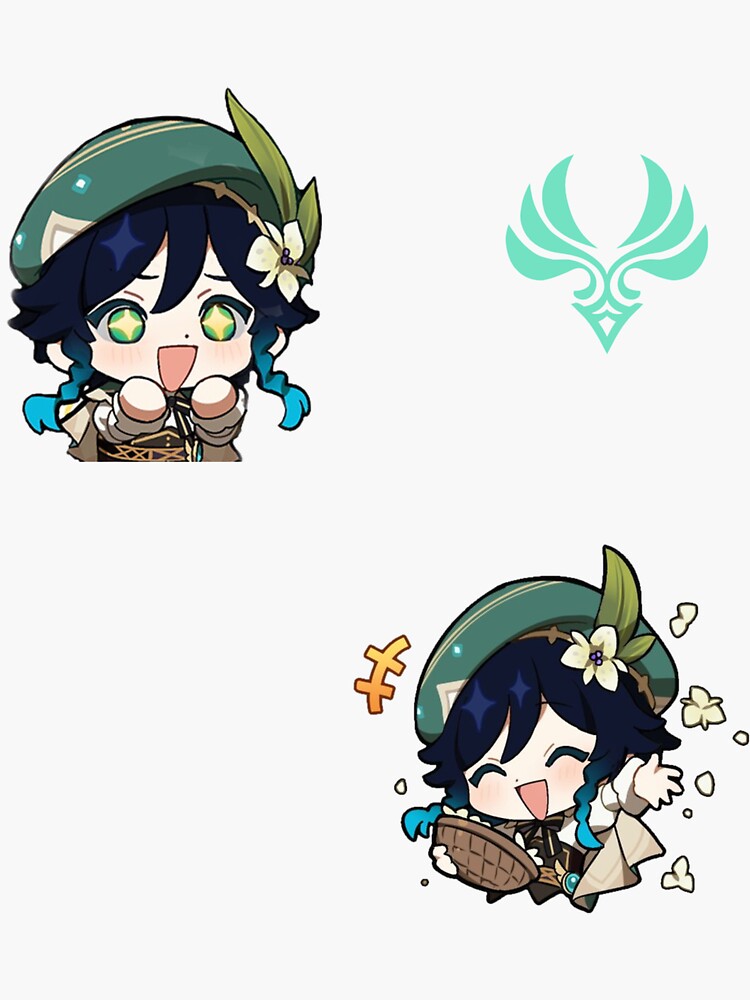 "Genshin Impact- Venti Sticker Sheet" Sticker for Sale by val-er-ie ...