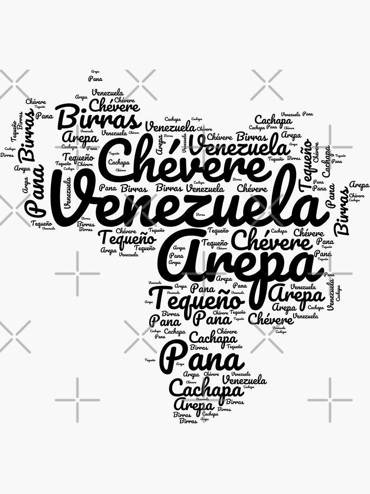 "Venezuela in words" Sticker by world-of-words | Redbubble