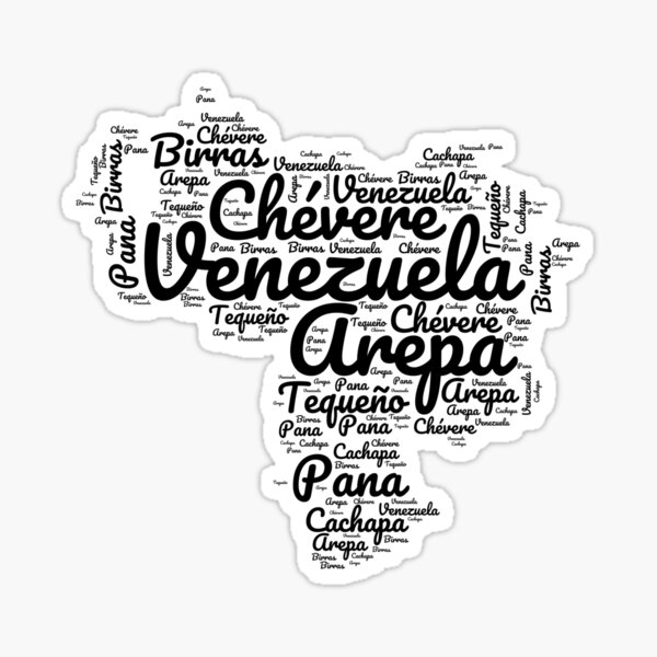 "Venezuela in words" Sticker by world-of-words | Redbubble