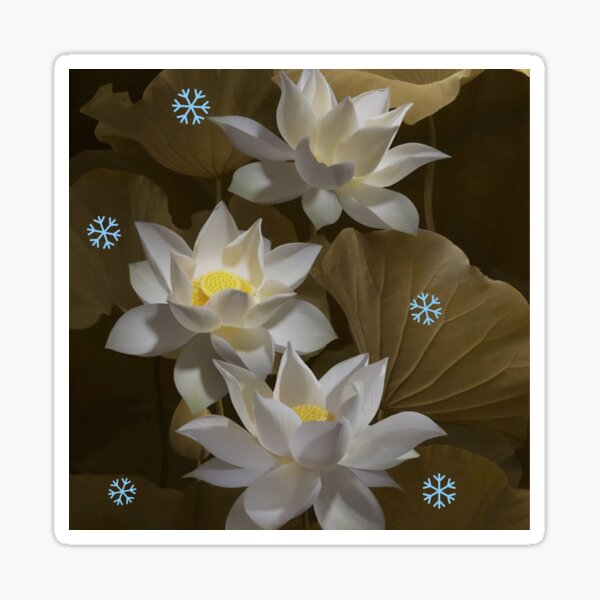 "white flower" Sticker for Sale by Ssv302031 | Redbubble