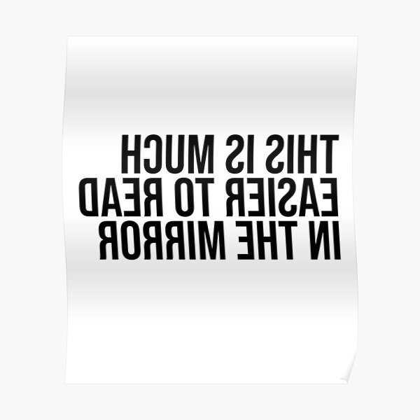 "Funny Reverse Mirror Design | Flipped Backwards - This is much easier ...