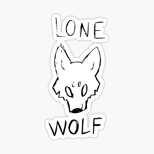 "Lone Wolf Sticker" Sticker for Sale by JanRubner | Redbubble