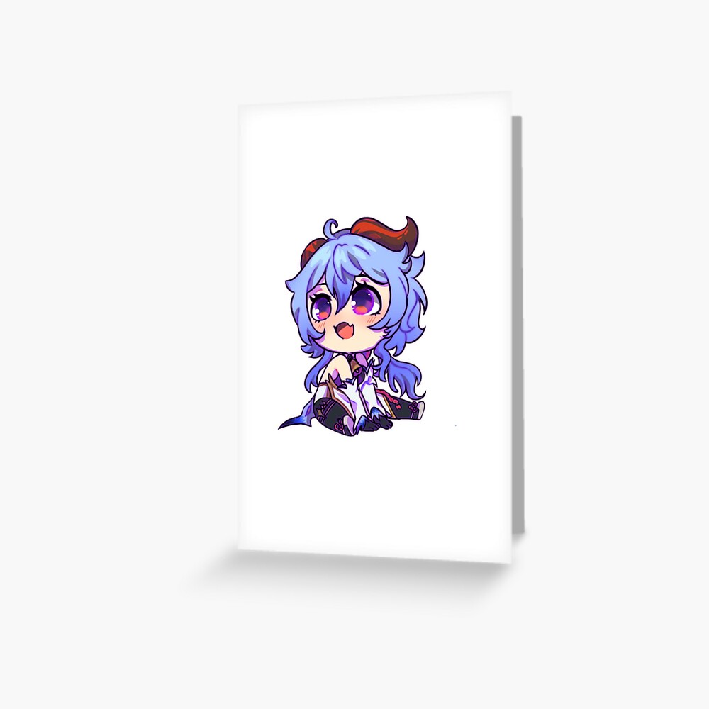 "Cute Ganyu Chibi - Genshin Impact " Greeting Card by Kiridem0 | Redbubble