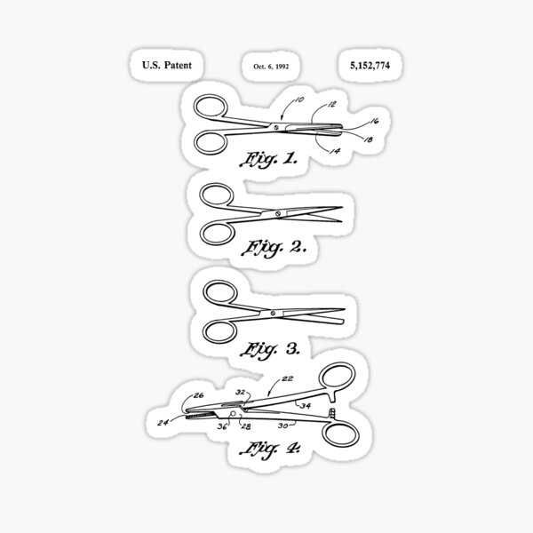 "Surgical Scissors " Sticker for Sale by LadyMay Vintage | Redbubble