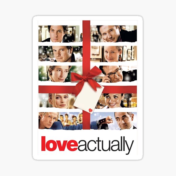 "Vintage Movie Actually Love Quotes Movie Birthday" Sticker for Sale by ...