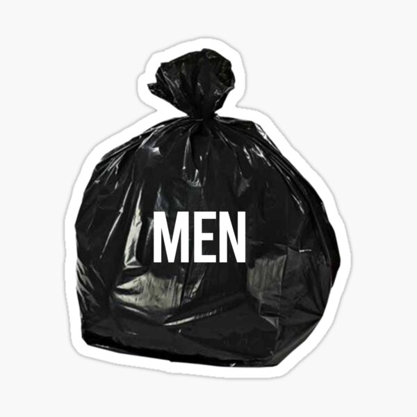 "men are trash" Sticker for Sale by art-and-sticker | Redbubble