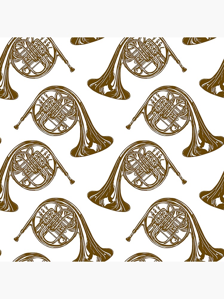 "Vintage Gold French Horn " Sticker for Sale by CatheriLove | Redbubble