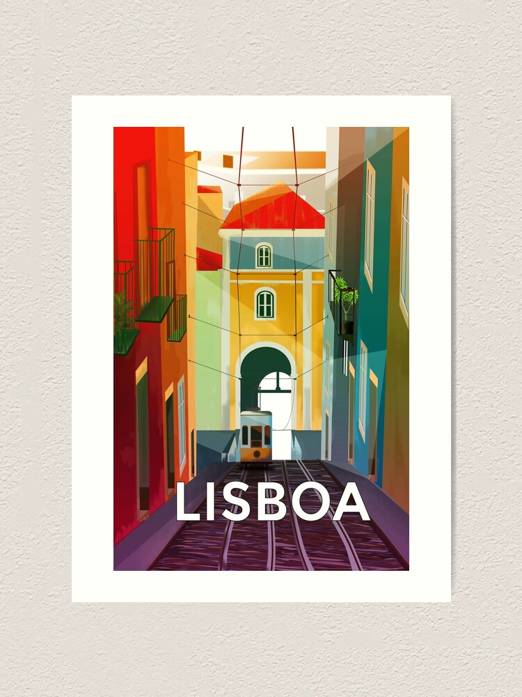 "LIsboa lisbon, vintage travel poster," Art Print by Caravanstudio ...