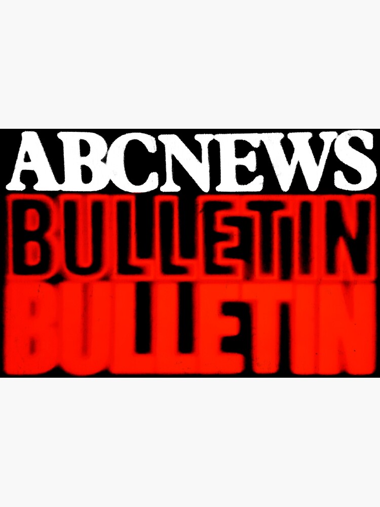 "ABC News Bulletin // 70s Faded Aesthetic Logo Design " Art Print by ...