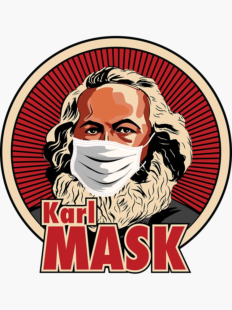 "Karl Mask - Marx the masked communist" Sticker for Sale by Best-Prints ...