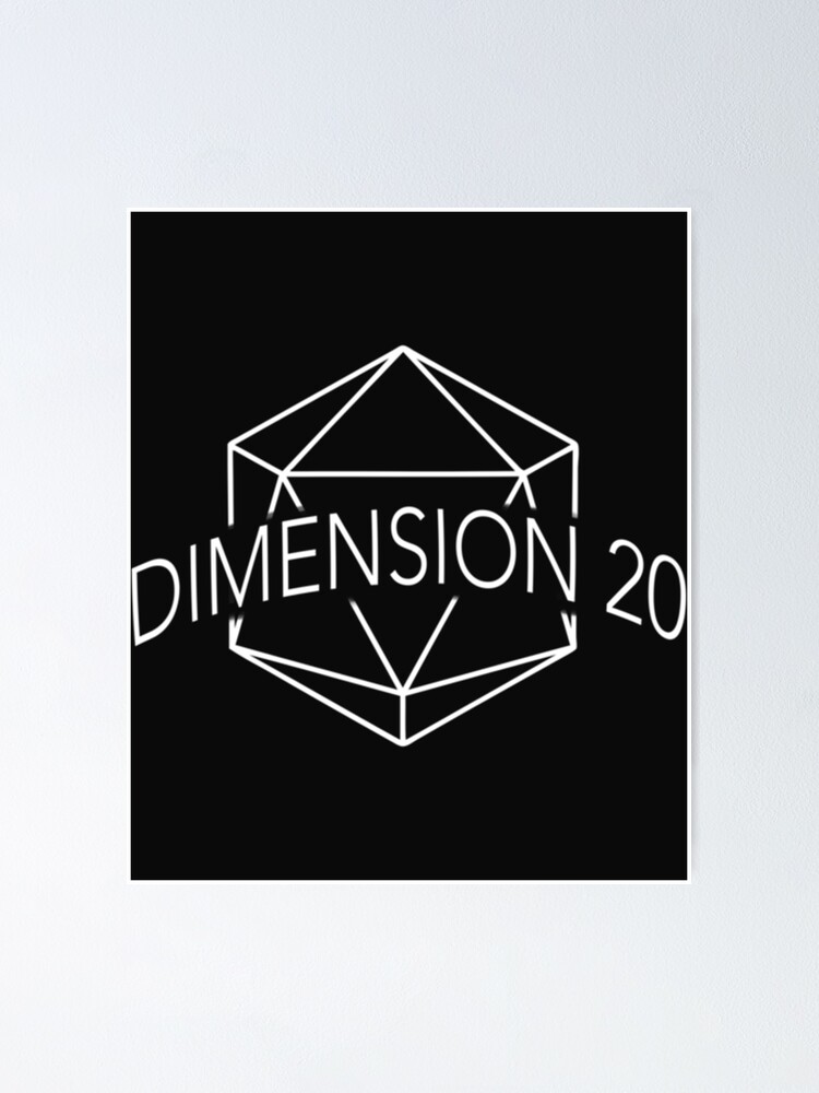 "Dimension 20 Logo " Poster for Sale by GlassstaffGear | Redbubble
