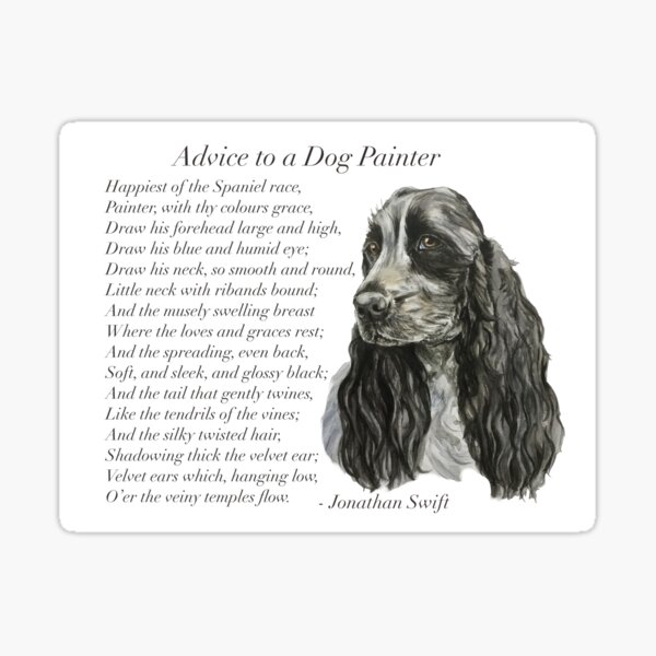 "Spaniel Poem" Sticker for Sale by archiesgirl | Redbubble