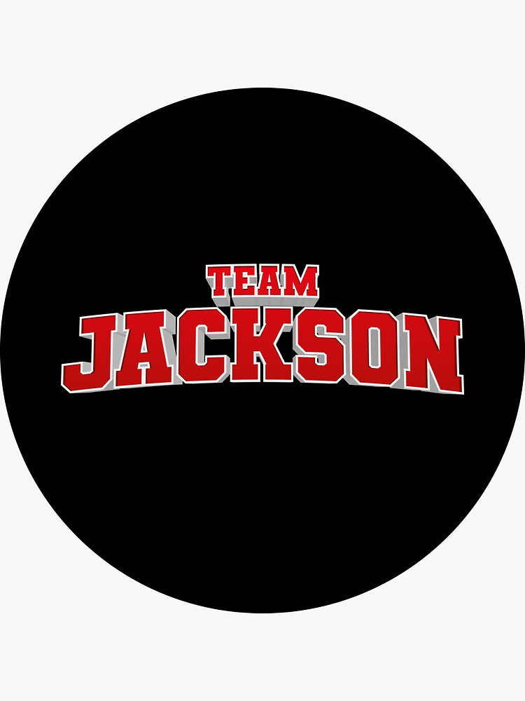 "Team Jackson (Red)" Sticker for Sale by STUDIO-72 | Redbubble