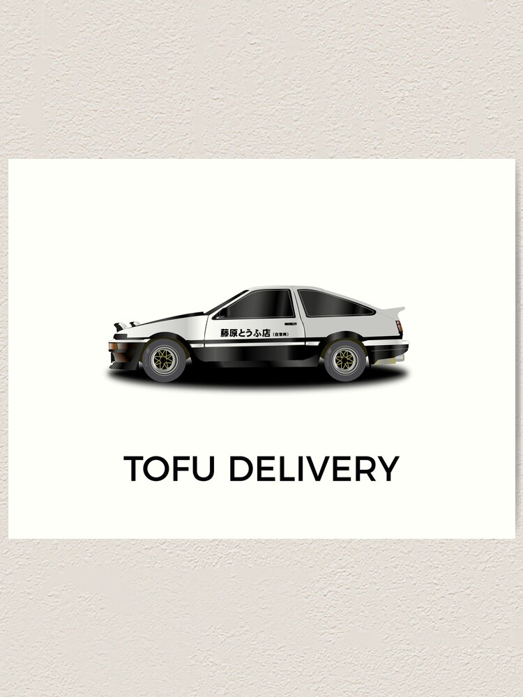 "Tofu Delivery Toyota AE86 Trueno Initial D" Art Print by joatyper1996 ...
