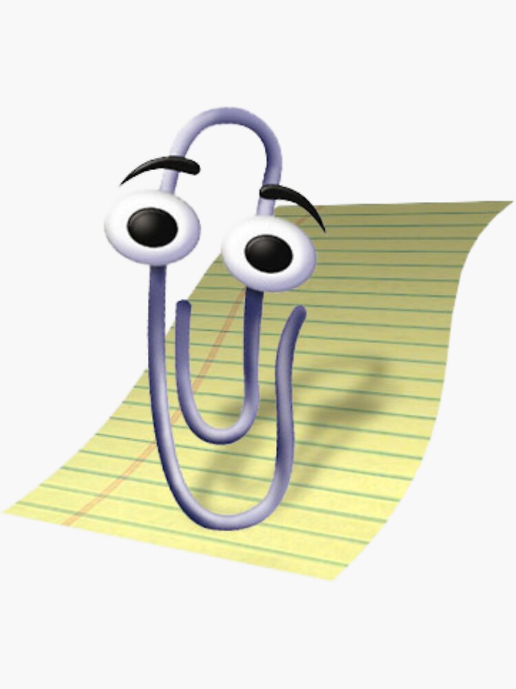 "Clippy " Sticker for Sale by diamondluthor | Redbubble