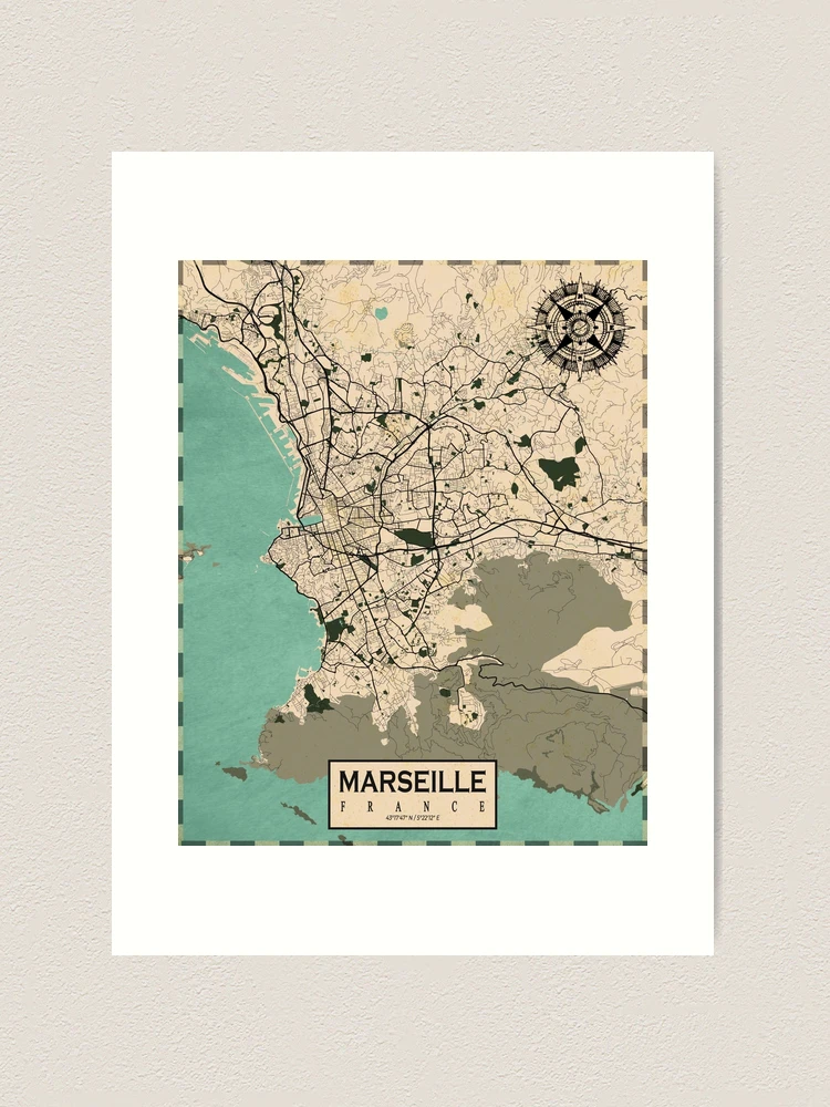 Marseille France Map Large
