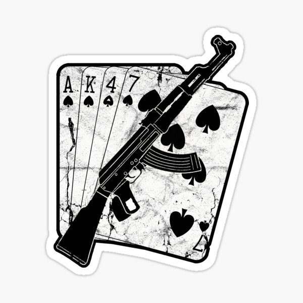 "AK47 Kalashnikov" Sticker for Sale by EddieBalevo | Redbubble